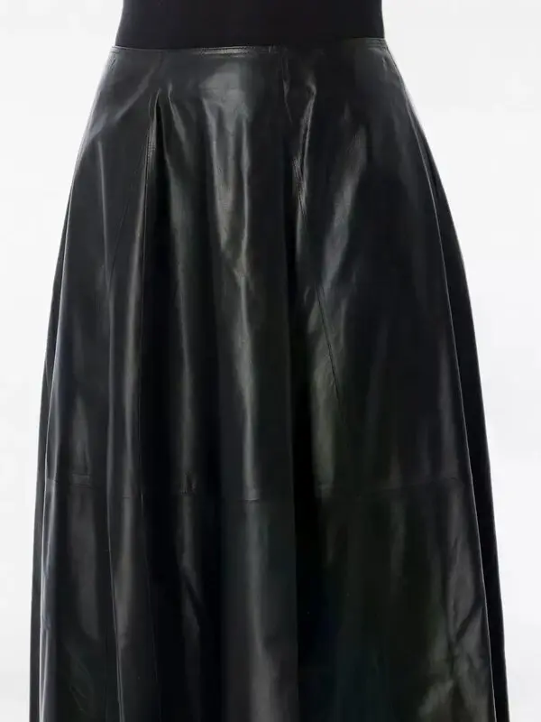 ARMA Elini Paneled Leather Midi Skirt