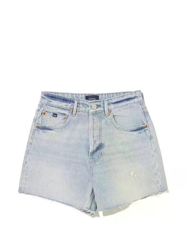 Denham Rini Frayed Denim Shorts