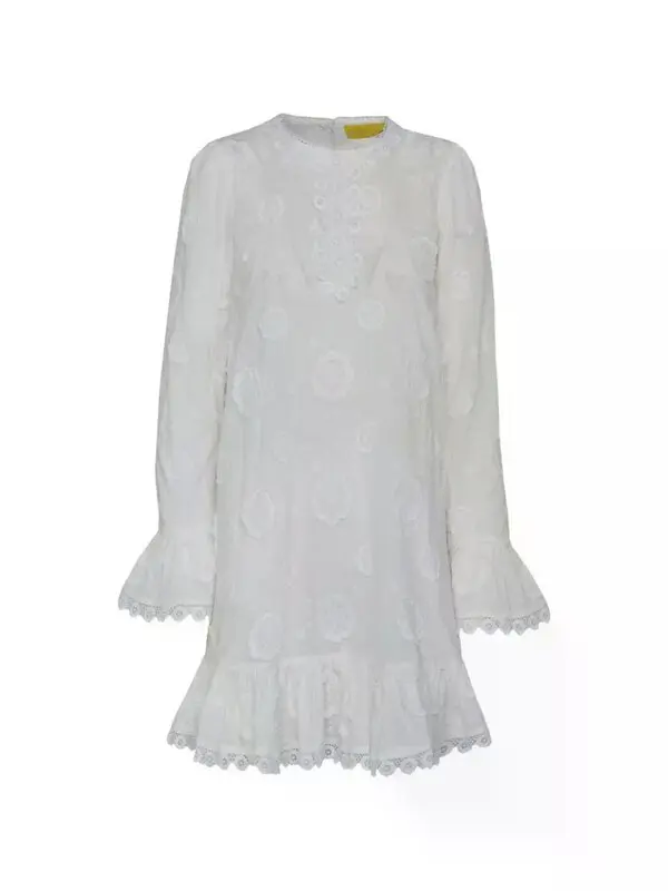 PHILIPPA 1970 Mera Floral-appliqué Ruffled Midi Dress