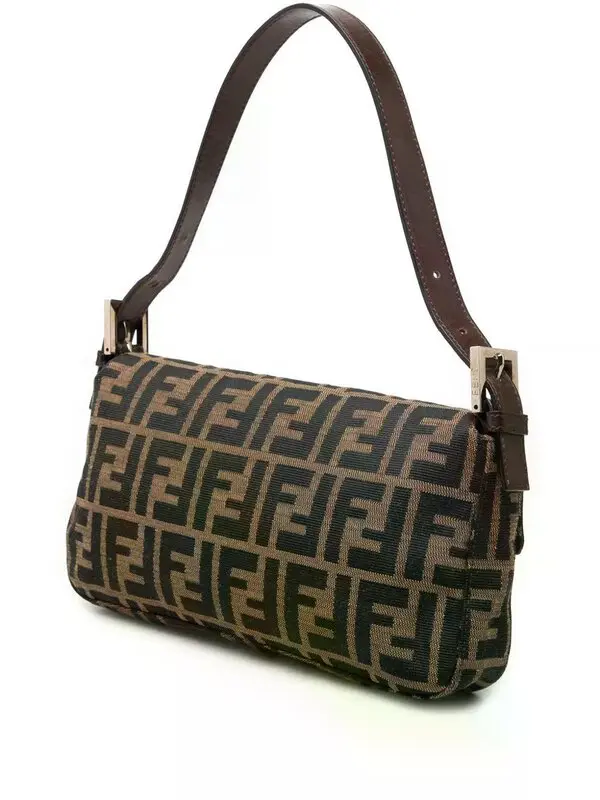 Fendi 2000-2010 Zucca Canvas Baguette Shoulder Bag