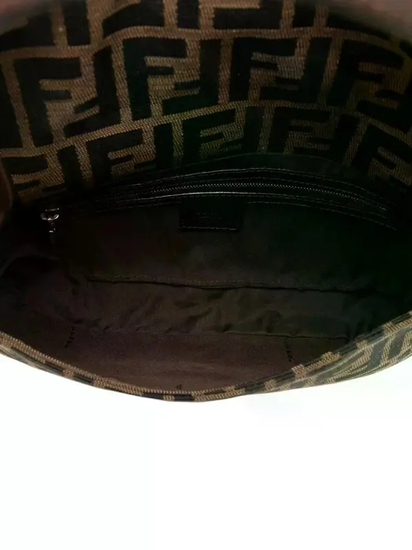 Fendi 2000-2010 Zucca Canvas Baguette Shoulder Bag