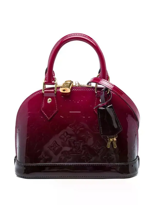 LOUIS VUITTON 2017 Monogram Vernis Ombre Alma Bb Satchel