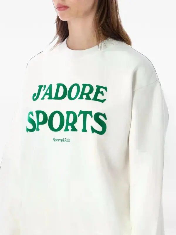 Sporty & Rich Jadore Flocked Sweatshirt