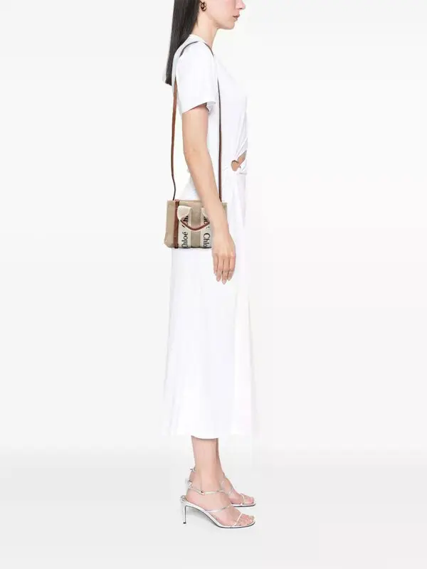 Chloé 2022 Mini Canvas Woody North South Tote Satchel