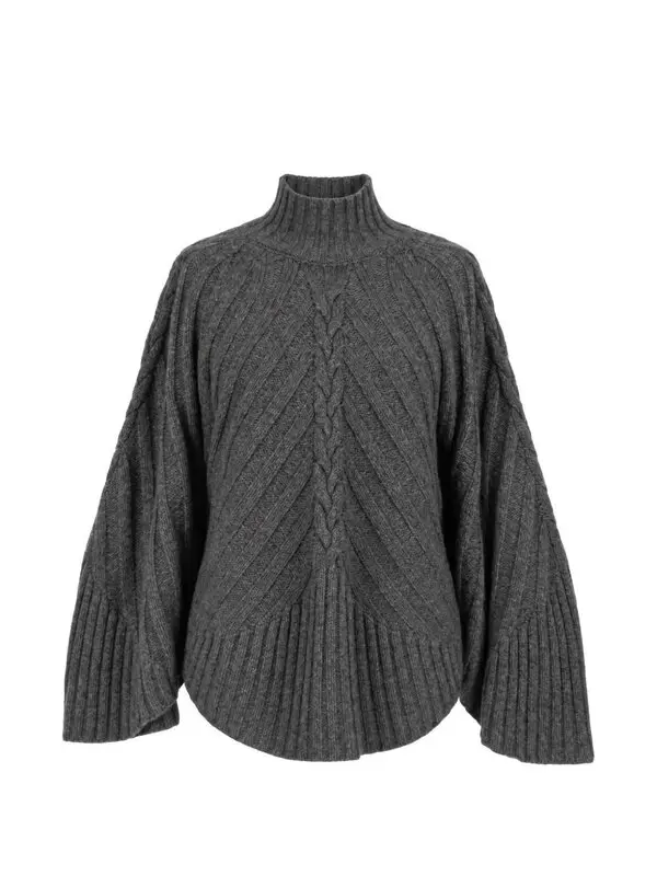 TWINSET Cable-knit High-neck Sweater