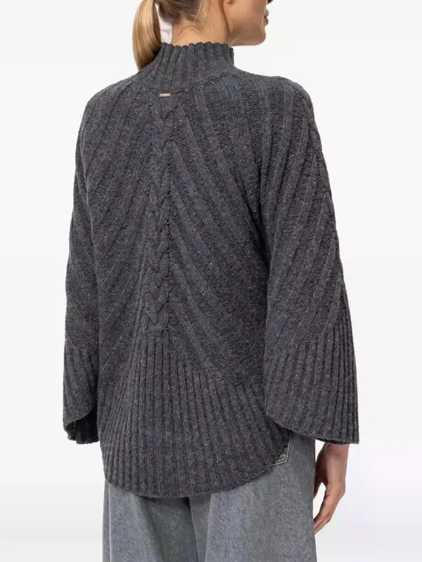 TWINSET Cable-knit High-neck Sweater