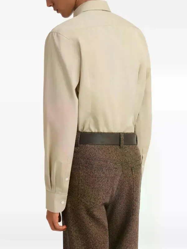 Marni Beige Poplin Shirt With Tailored Cut