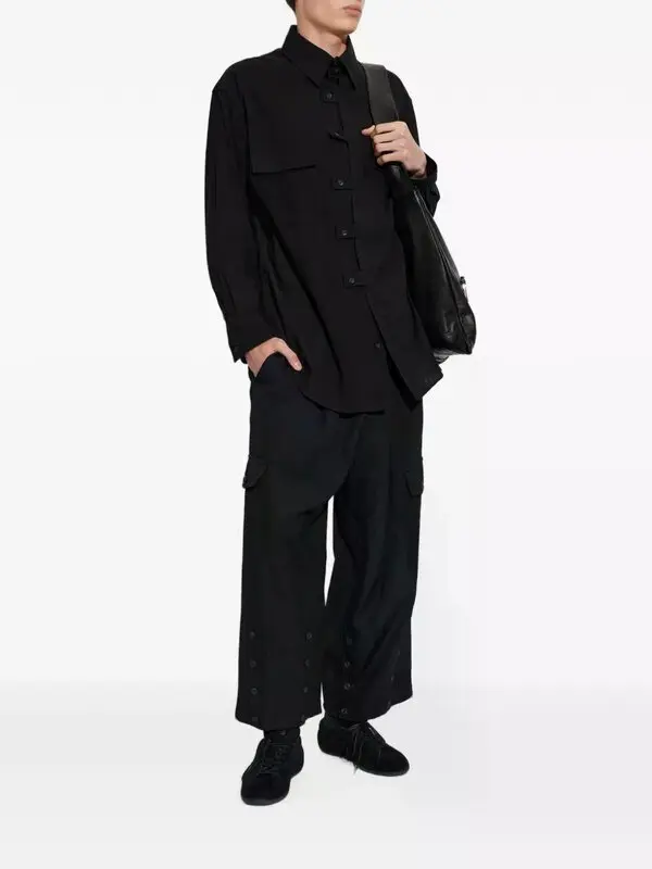 Yohji Yamamoto Button-tab Pocketed Shirt