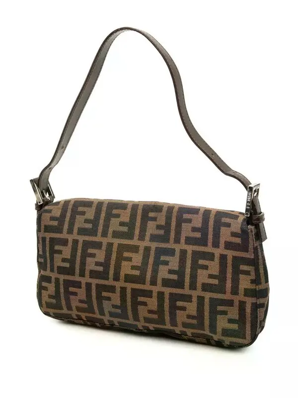 Fendi 2000-2010 Zucca Canvas Baguette Shoulder Bag