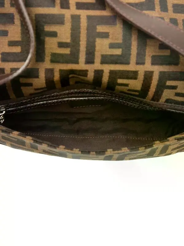 Fendi 2000-2010 Zucca Canvas Baguette Shoulder Bag