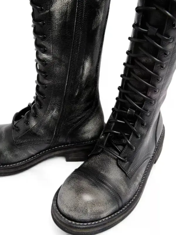 ANN DEMEULEMEESTER Brushed Leather Boots