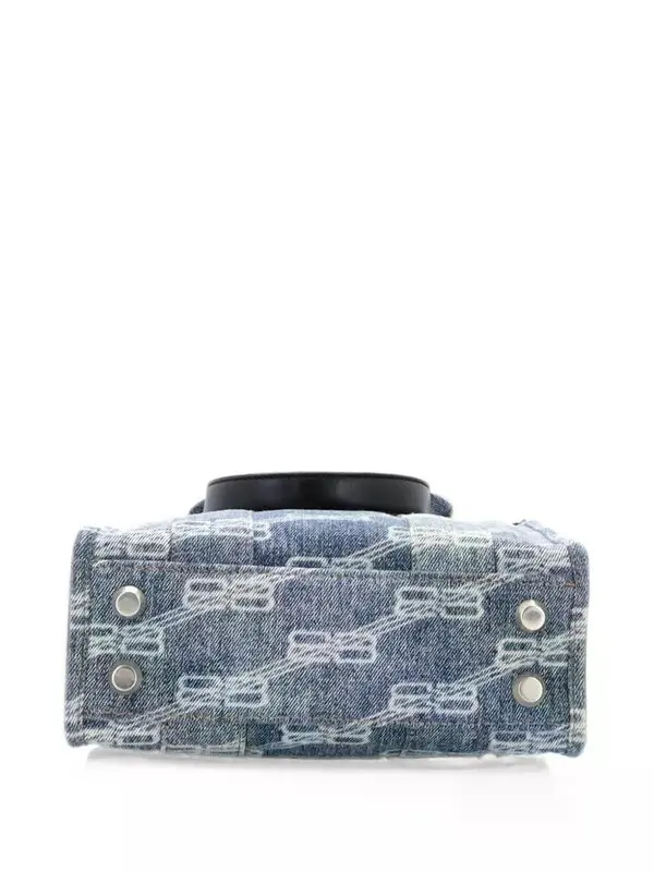 Balenciaga Hardware Tote Bb Monogram Denim Xs Satchel