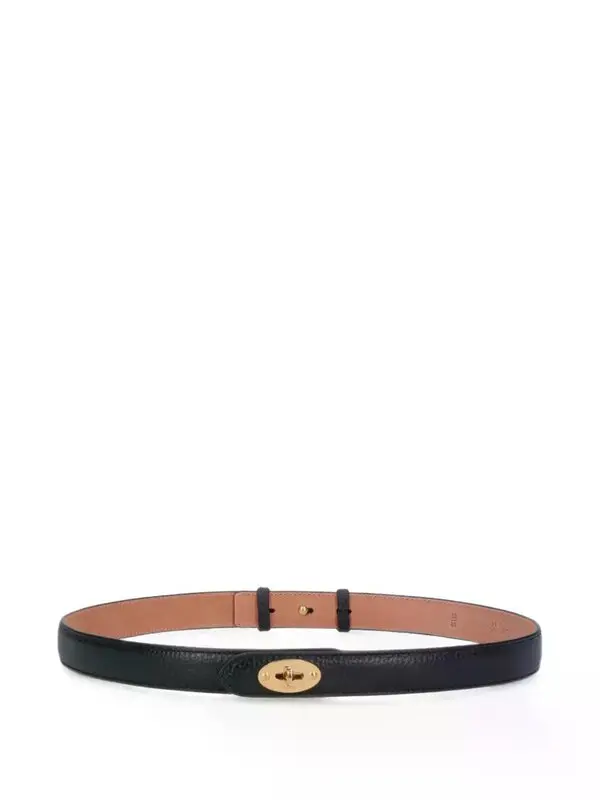 Mulberry Darley Postman's Lock Leather Belt - Black
