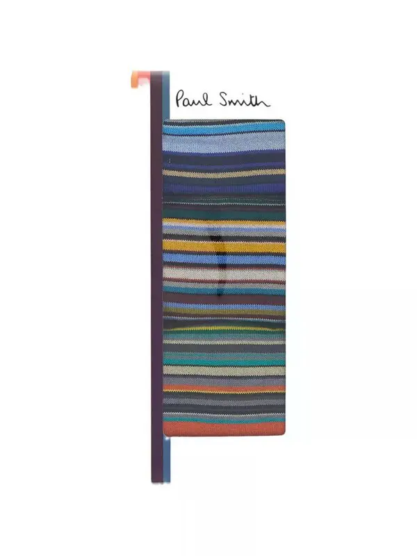 Paul Smith Tri-colour 'signature Stripe' Socks Three Pack - Blue