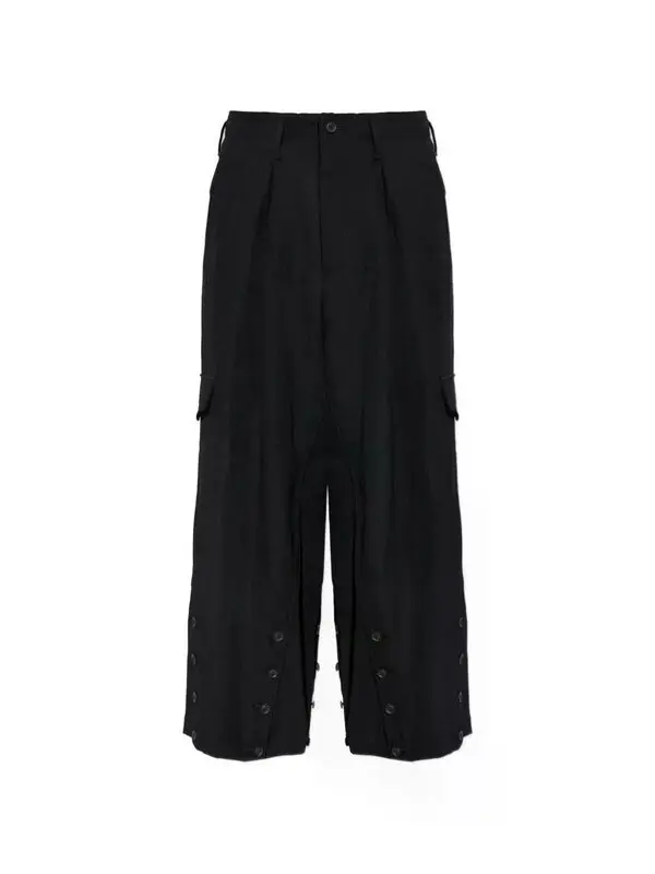 Yohji Yamamoto Button-detail Wool Cargo Pants