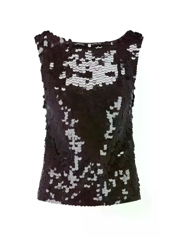 P.a.r.o.s.h Sequin-embellished Sleeveless Top