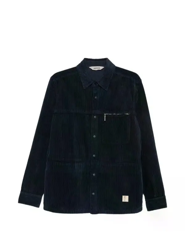 Aspesi Corduroy Zip-pocket Shirt