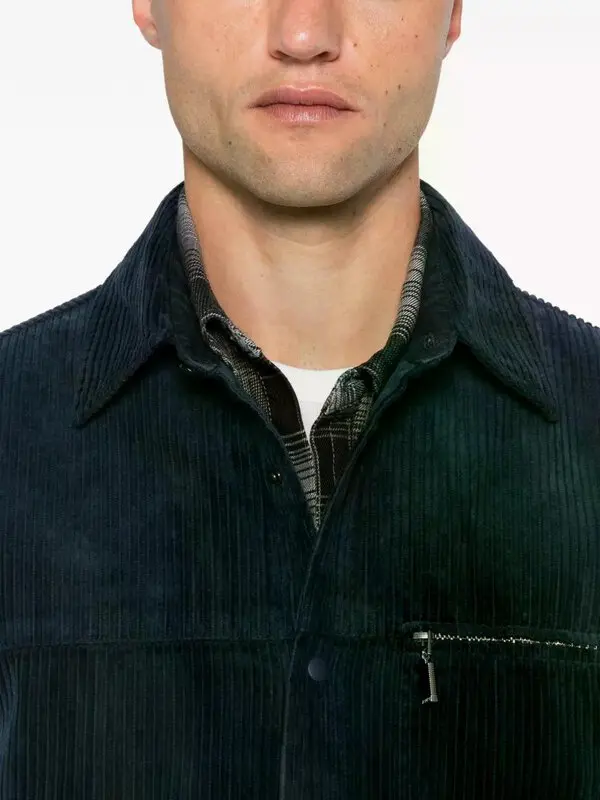 Aspesi Corduroy Zip-pocket Shirt