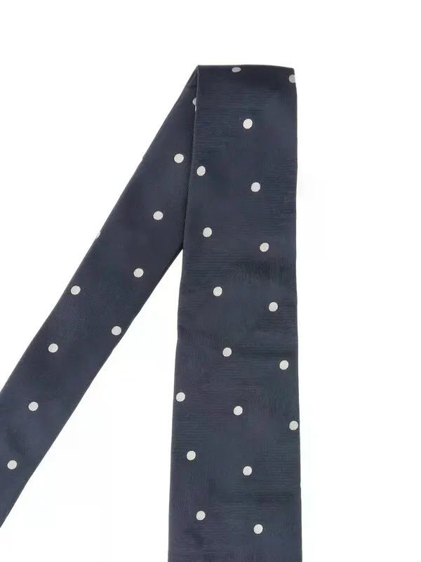 LARDINI Polka-dot Herringbone Tie