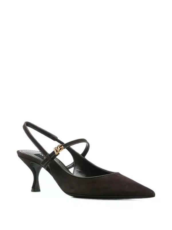 Dolce & Gabbana Logo-plaque Slingback Pumps