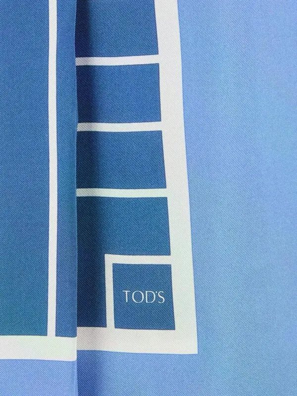 TOD'S Midi Skirt In Silk - Blue
