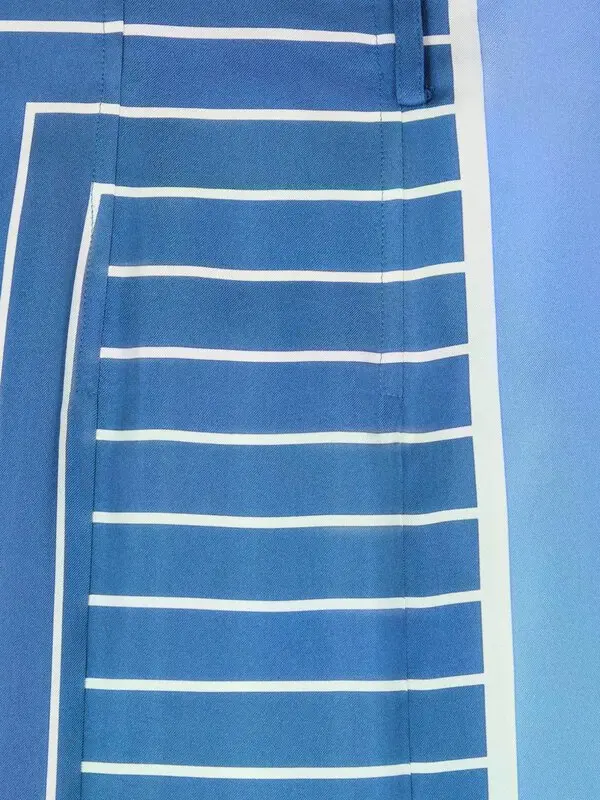 TOD'S Midi Skirt In Silk - Blue