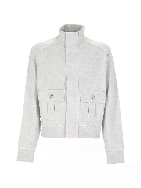 ENTIRE STUDIOS Supply Button-pocket Zip-up Sweatshirt - Grey