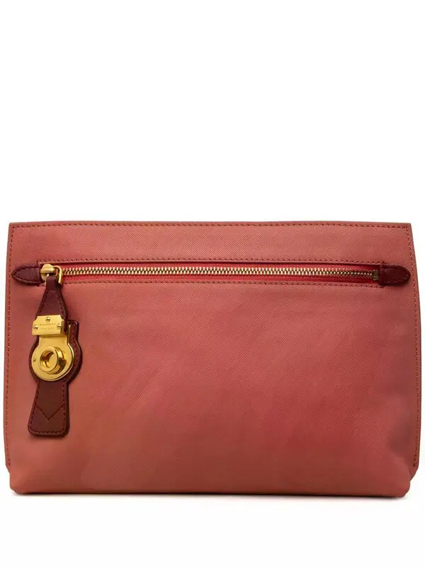 Burberry 2000-2017 Bicolor Leather Pendleton Clutch Bag