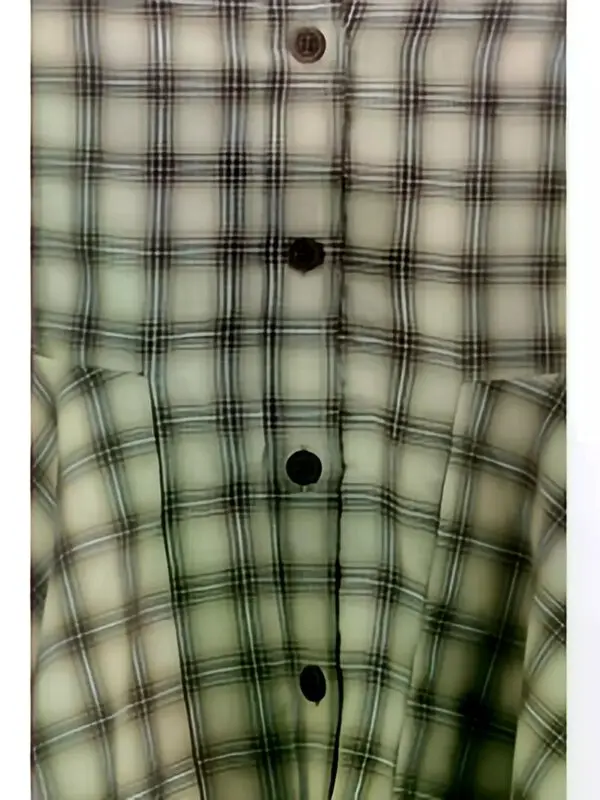 GANNI Check Peplum Shirt