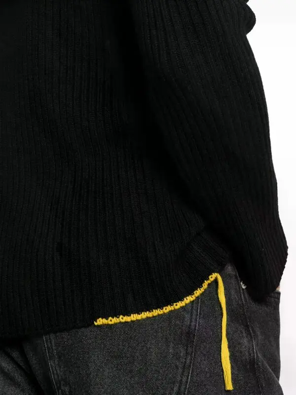 Fendi Ribbed-knit Shoulder-patch Sweater