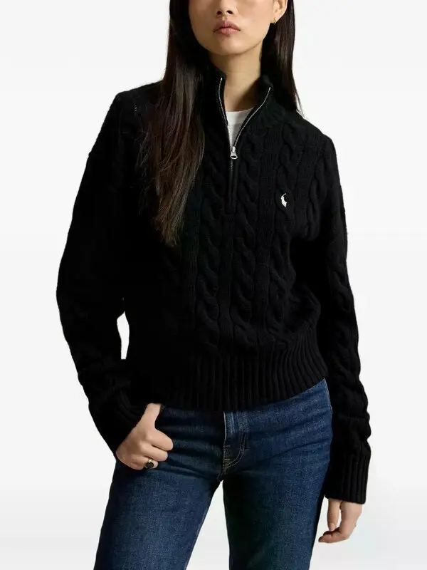 Polo Ralph Lauren Cable Wool-cashmere Half-zip Jumper