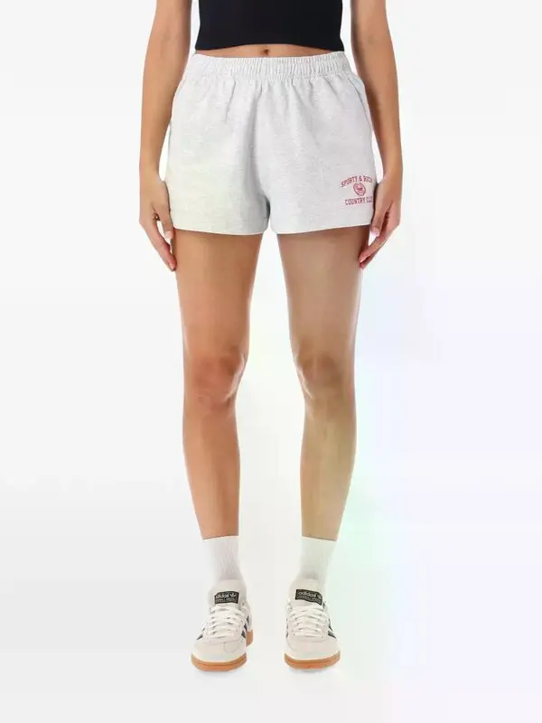 Sporty & Rich Logo-print Elasticated Shorts