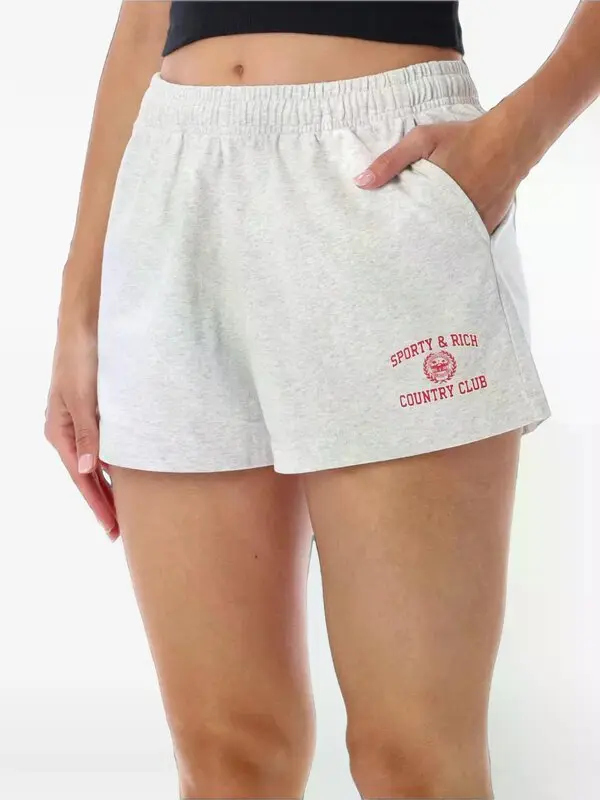 Sporty & Rich Logo-print Elasticated Shorts