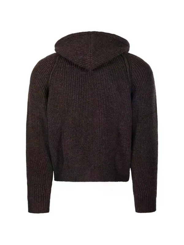 DUNST Ribbed-knit Zip-up Cardigan
