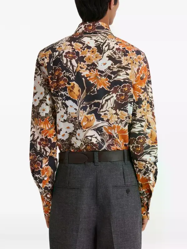 Marni Poplin Shirt With Extreme Bouquet Print