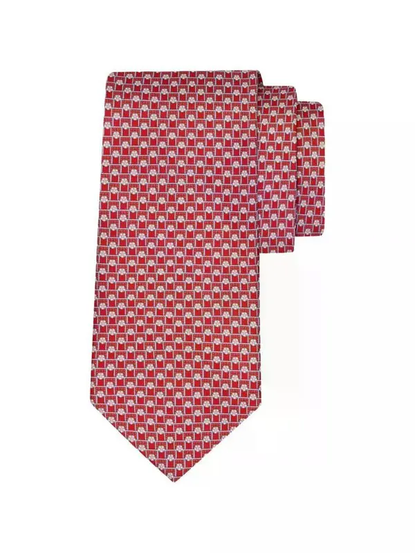 FERRAGAMO Charlie Print Silk Tie