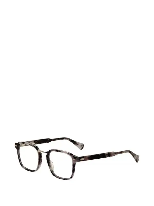 John Varvatos Tortoiseshell-effect Square-frame Glasses