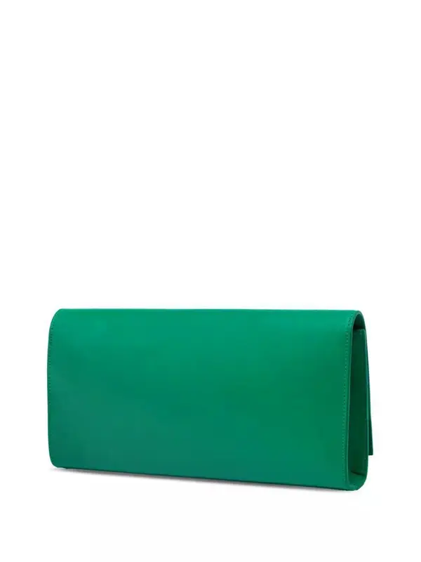 Saint Laurent 2013 Smooth Leather Cassandre Clutch Bag - Green