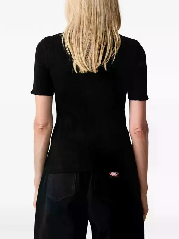 Lacoste Logo-patch Ribbed-knit Polo Shirt