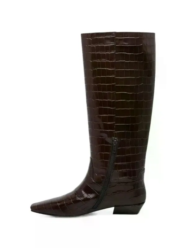 Jeffrey Campbell Passo Croc-effect Knee-high Boots