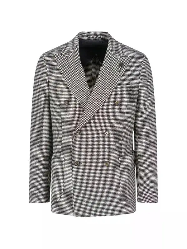 LARDINI X Sugar Houndstooth Double-breasted Jacket