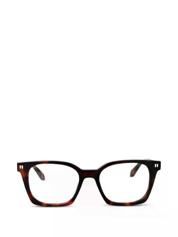 Off-White Tortoiseshell-effect Square-frame Glasses