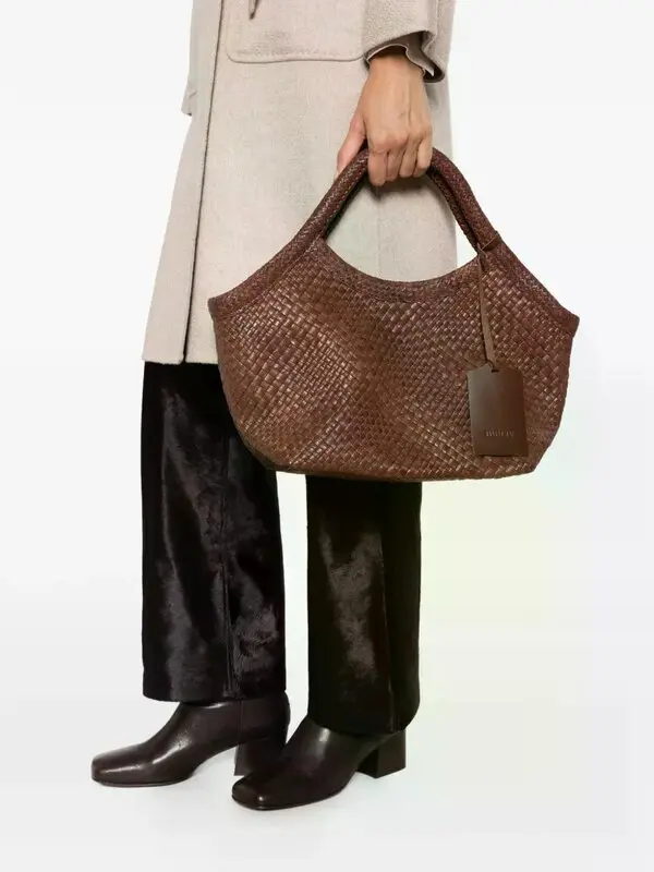 IBELIV Medium Pure Woven-leather Tote Bag