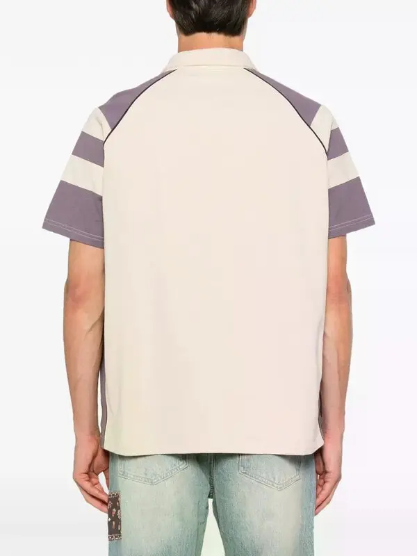 FOUND Logo-embroidered Striped Polo Shirt