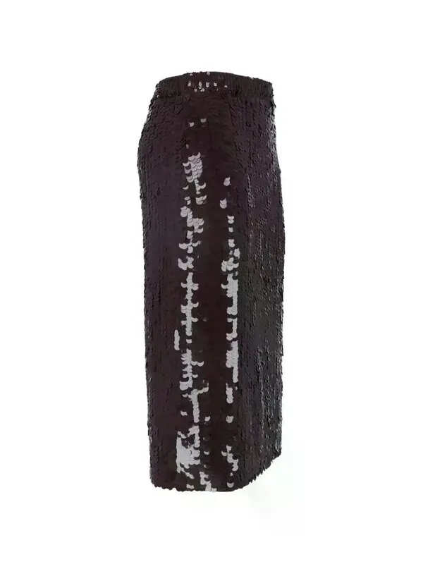 P.a.r.o.s.h Sequin-embellished Pencil Midi Skirt - Brown