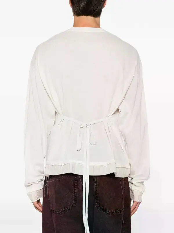 ANN DEMEULEMEESTER Layered-effect Henley-neck T-shirt