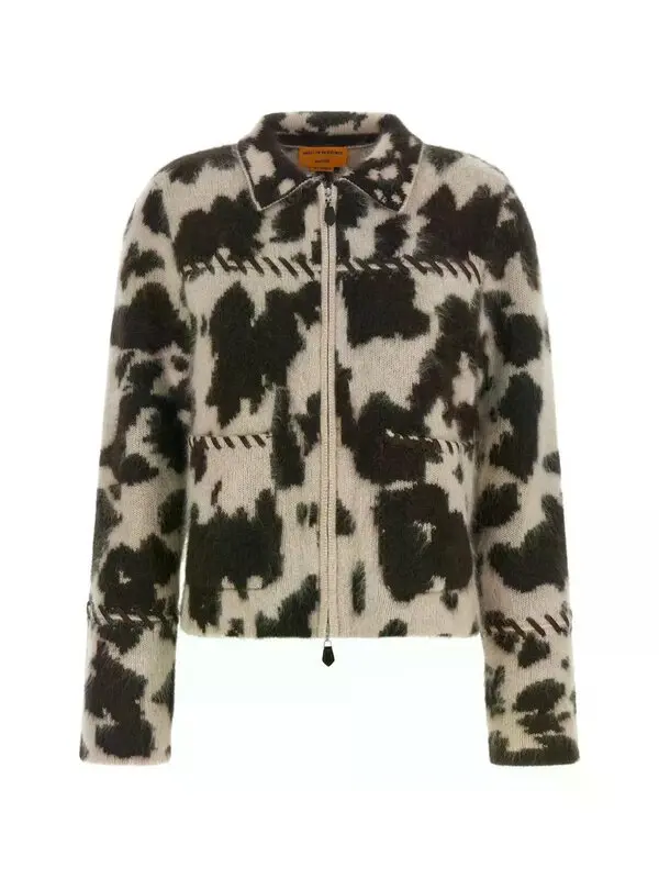 Guest In Residence Grizzly Cow-pattern Cashmere Jacket