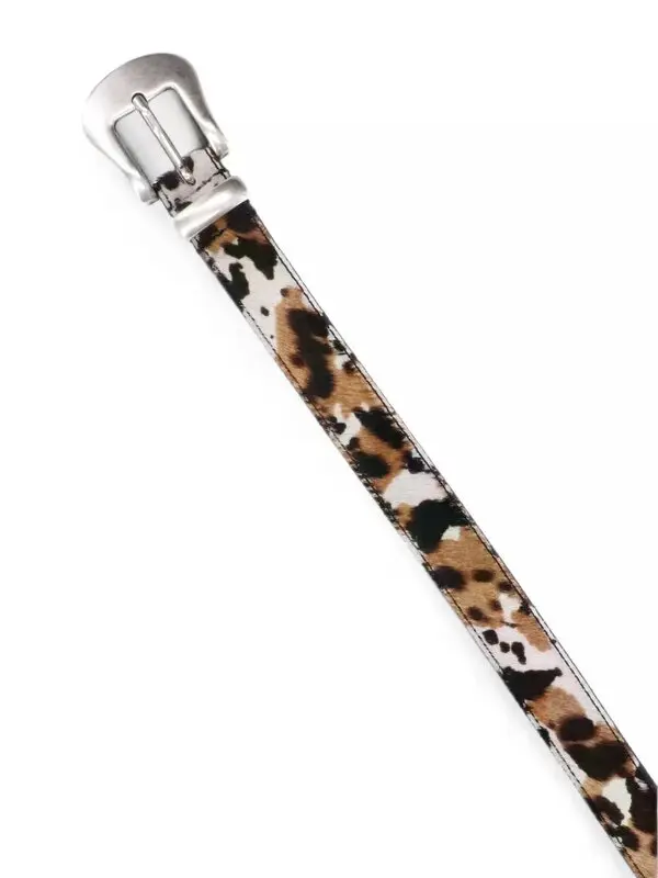 MOLEBO Cow-print Leather Belt