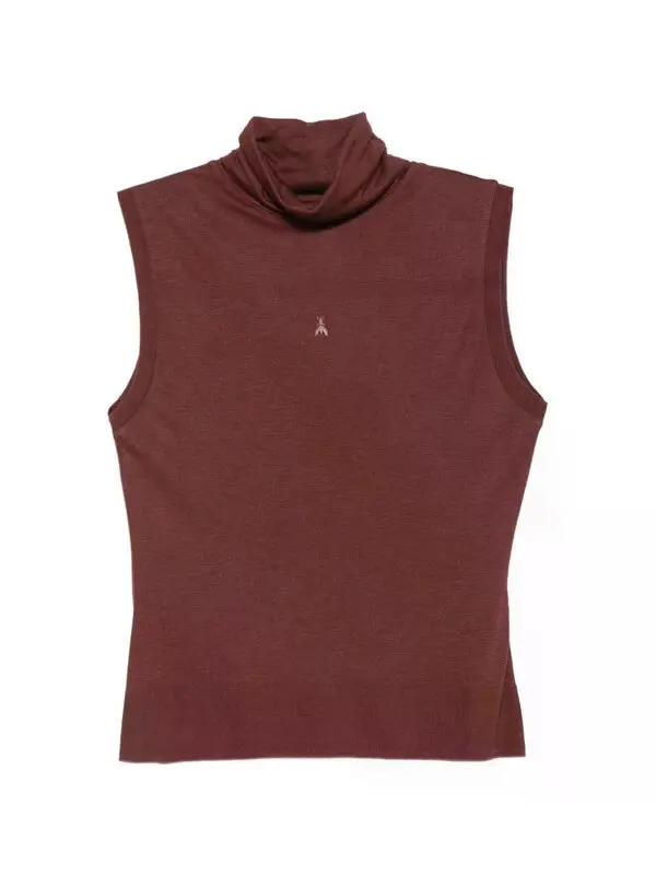 Patrizia Pepe Fly Logo Sleeveless Top - Brown