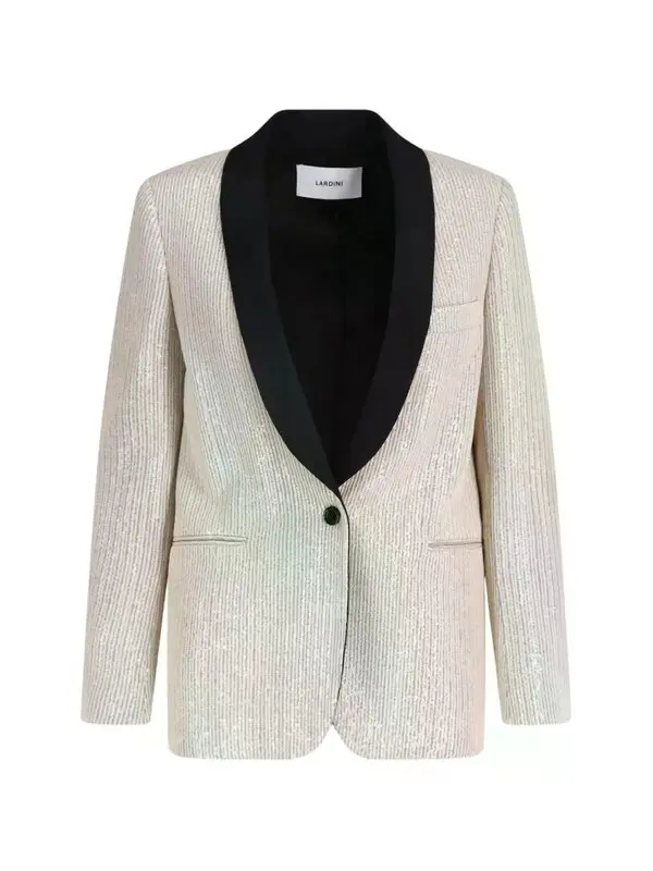 LARDINI Sequin-embellished Shawl-lapel Jacket